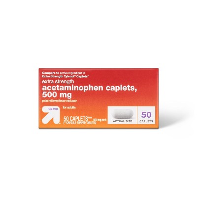 Acetaminophen Extra Strength Pain Reliever & Fever Reducer Caplets - Up ...