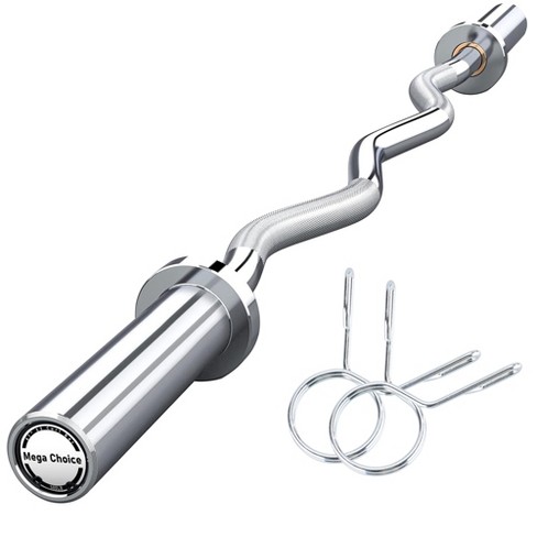 47" Olympic Ez Curl Bar For Weight Lifting, Biceps, Triceps Muscle ...