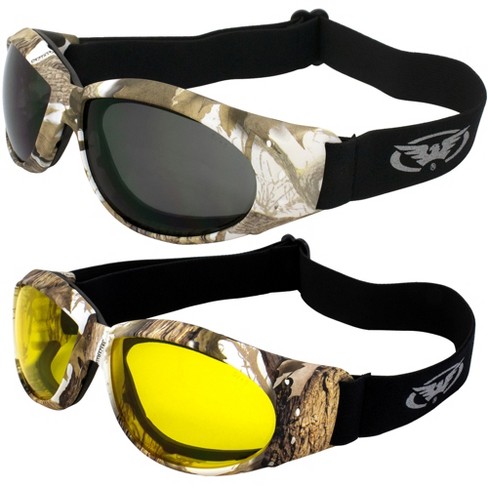 2 Pairs Of Global Vision Eyewear Eliminator Safety Motorcycle Goggles ...