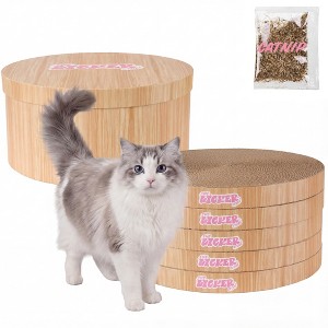 THE LICKER STORE Kate 12" Modern Patterned Cardboard Reversible Cat ...