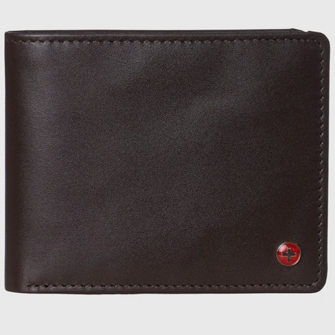 Alpine Swiss Mens Rfid Protected Nolan Leather Wallet Center Flip ...