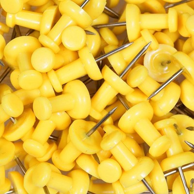 Jam Paper 100pk Colorful Push Pins - Yellow : Target