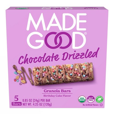 Madegood Chocolate Dipped Granola Bar Birthday Cake - 5ct / 4.2oz : Target