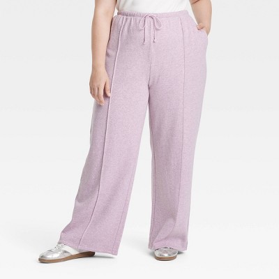 Women's High-rise Wide Leg Sweatpants - Universal Thread™ Mauve 4x : Target