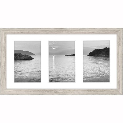 Americanflat 8x16 Collage Picture Frame In Light Wood - Display Three ...