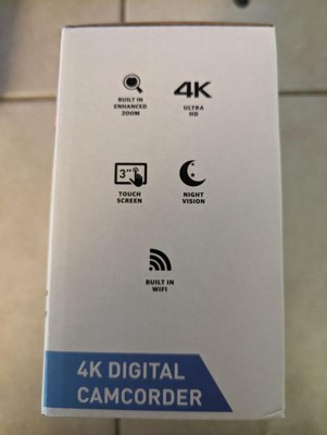 Vivitar 4k Wi-fi Video Hd Camcorder With 18x Digital Zoom And 3” Ips ...