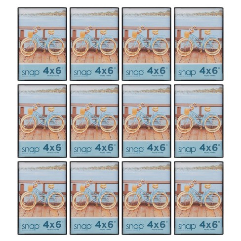 Snap (set Of 12) 4"x6" Front Load Frames Black : Target