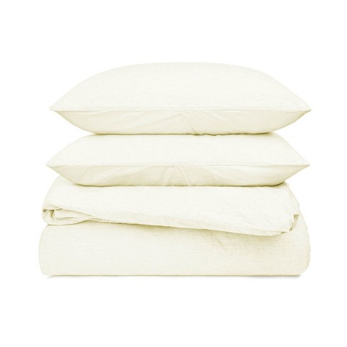 French Linen And Cotton Duvet Cover & Sham Set - Twin/twin Xl - Cream ...