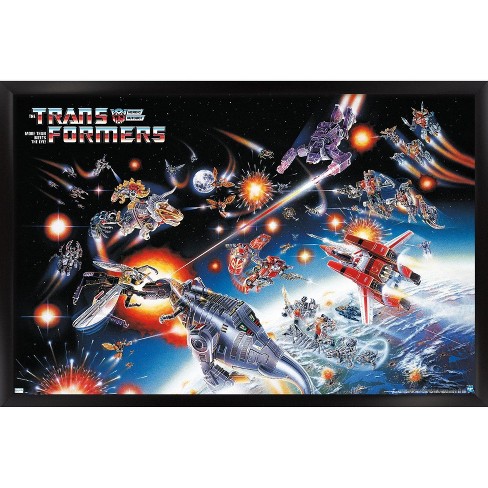 Trends International Hasbro Transformers - 1985 Key Art Framed Wall ...
