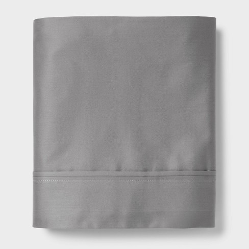 California King 400 Thread Count Performance Flat Sheet Classic Gray ...