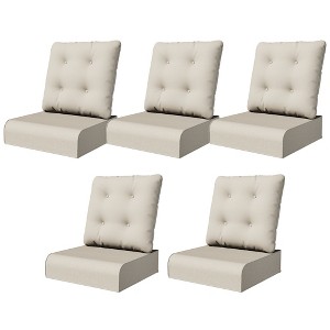 UPTIOT 24"×24" Outdoor Patio Seat & Back Cushions, High-Density Foam ...