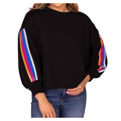 Women's Jockey Sequin Stripe Sweatshirt - Mary Square : Target