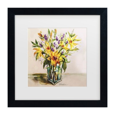 Trademark Fine Art - Wendra Sunshinen In A Vase Matted Framed Wall Art ...
