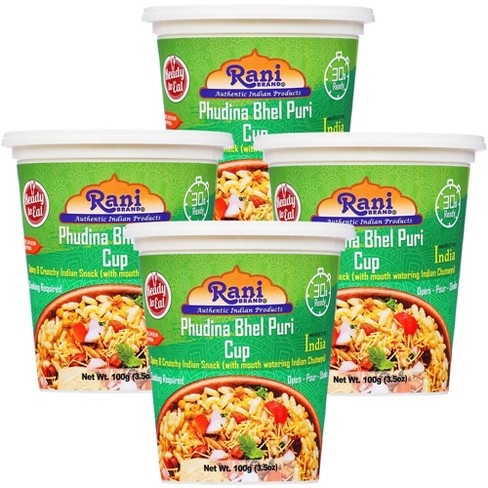 Pudina Bhel Puri Cup, Pack Of 4 - 3.5oz (100g) - Rani Brand Authentic ...