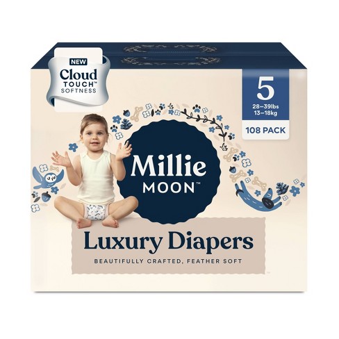 Millie Moon Lux Disposable Diapers - Size 5 - 108ct : Target