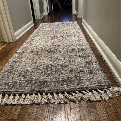 5'x7' Pine Brook Diamond Persian Style Rug Gray - Threshold™ Designed ...