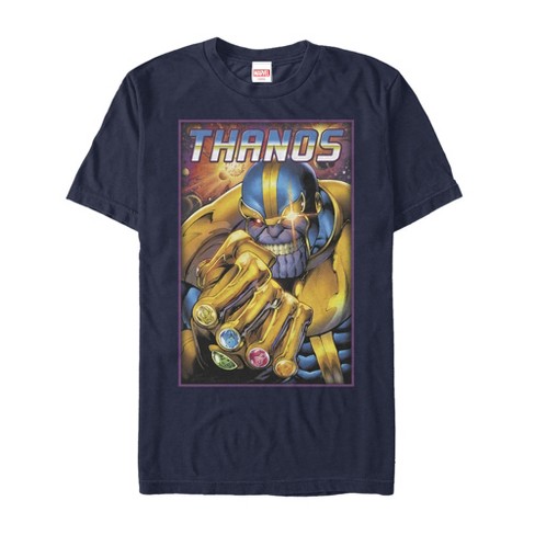 Men's Marvel Thanos Galactic Mad Titan T-shirt - Navy Blue - 3x Large ...