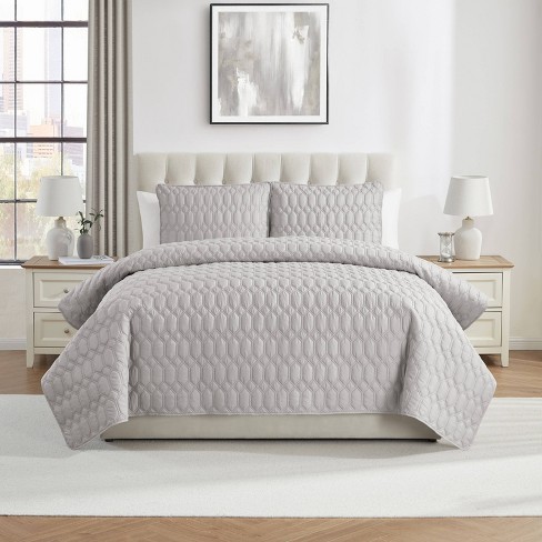 Vcny 3pc Diamond Pinsonic Quilt Set : Target