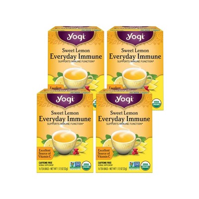 Yogi Tea - Sweet Lemon Everyday Immune - 64 Ct, 4 Pack : Target