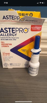Astepro Azelastine Hydrochloride Allergy Steroid Free Antihistamine ...
