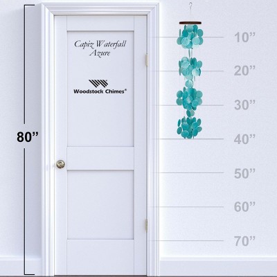 Woodstock Windchimes Capiz Waterfall Azure, Wind Chimes For Outside ...