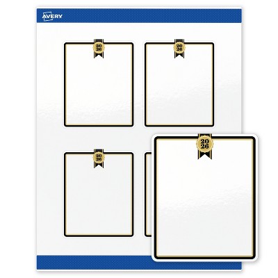 Avery® Glossy 4" x 3-1/3" Labels, Gold & Black Seal, 80ct : Target