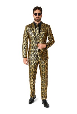 Opposuits Men's Shiny Party Suits - Shiny Snake - Gold - Size Us 48 ...