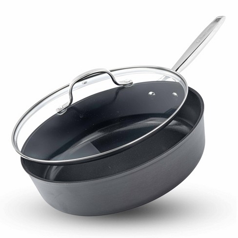 Gotham Steel Pro Ultra Ceramic 2x Nonstick 4 Qt Deep Saute Pan With Lid ...