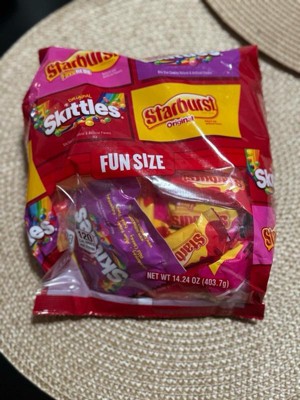 Skittles & Starburst Fun Size Chewy Candy Variety Bag - 32.28oz Jumbo ...
