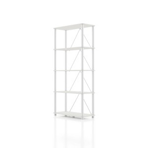 24/7 Shop At Home Silkpath Wide 5 Shelf Modular Bookcase with Support ...