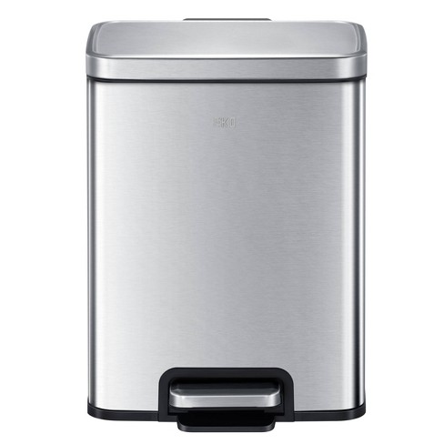 Eko Stainless Steel 6l Madison Step Trash Can Brushed: Indoor Silver ...