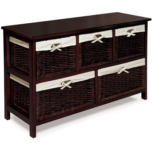 Badger Basket Five Basket Storage Unit With Baskets - Espresso : Target
