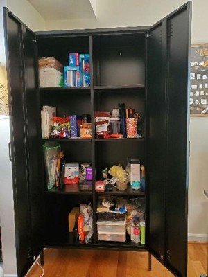 Shadwick 2 Door Tall Metal Locker Style Storage Cabinet, White : Target