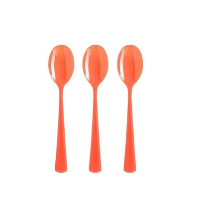Exquisite Heavy Duty Disposable Orange Plastic Spoons - 50 Ct. : Target