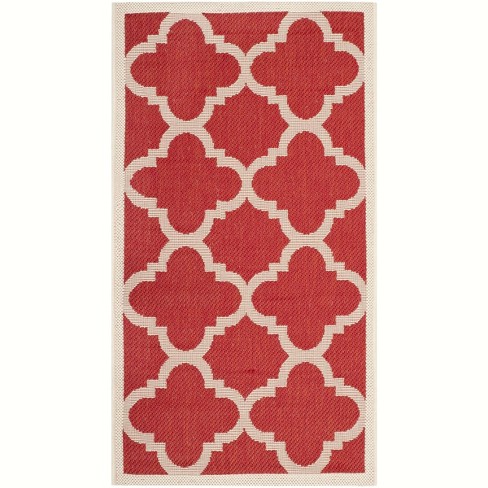Courtyard Cy6243 Power Loomed Indoor/outdoor Accent Rug - Red - 2'x3'7 ...