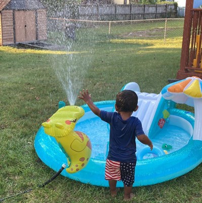Intex 57165ep Gator Outdoor Inflatable Kiddie Pool Water Play Center ...