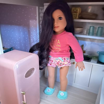 Our Generation Perfectly Fresh Mini Fridge & Play Food Accessory Set ...