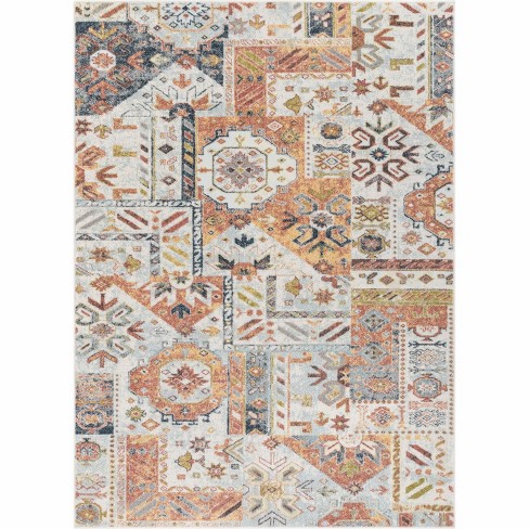 Well Woven Adilah Distressed Bohemian Patchwork 7'10" X 9'10" Ivory ...