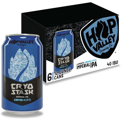 Hop Valley Cryo Stash Imperial Ipa Beer - 6pk/12 Fl Oz Cans : Target