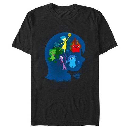 Men's Inside Out Riley's Emotions Silhouette T-shirt - Black - Small ...