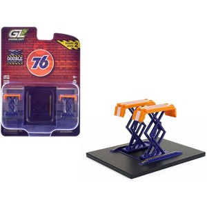 Automotive Double Scissor Lift "Union 76" Orange and Blue "Double ...