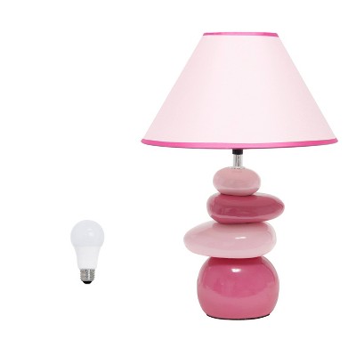Ceramic Stone Table Lamp Pink - Simple Designs: Bedside, Nightstand ...