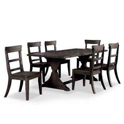 7pc Jenra Expandable Top Dining Set Champagne/warm Gray - Homes: Inside + Out : Target
