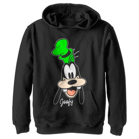 Boy's Disney Goofy Portrait Pull Over Hoodie - Black - X Large : Target
