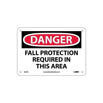 National Marker Fall Protection Required In This Area 7x10 .040 ...