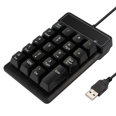 Insten Usb Numeric Keypad, Portable Mini Wired Numpad, 19 Keys ...
