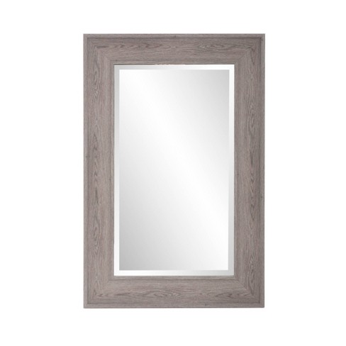 Howard Elliott 36"x24" Rectangular Faux Wood Grained Beveled Wall ...