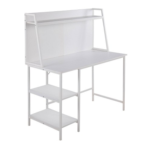 Geo Steel/mdf Computer Desk White - Lumisource: Modern Office Furniture ...