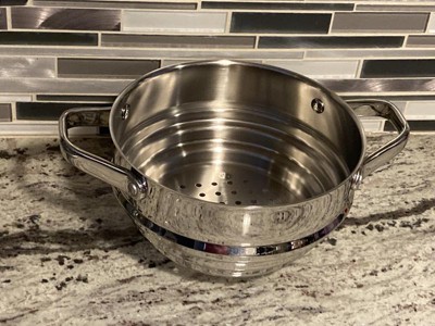 Stainless Steel Stock Pot Steamer Insert - Fits 1.5qt & 3qt Silver ...