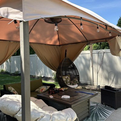 Suede Outdoor Round Papasan Chair Cushion - Sorra Home : Target